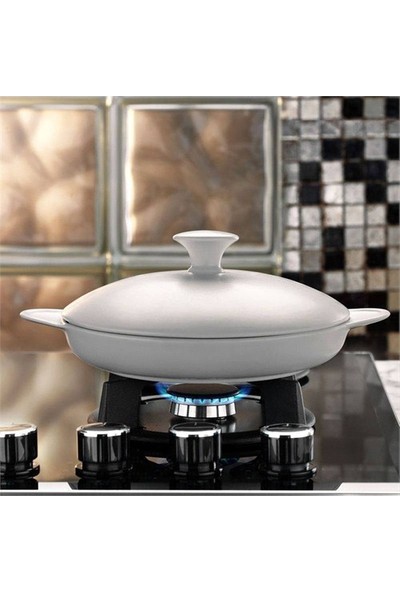 Kütahya Porselen Porflame Porselen 25 cm Kapaklı Tava