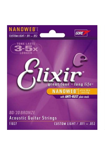 İmecemuzik Elixir 11027 Custom Light 011 Akustik Gitar İmecemuzik Elixir 11027 Custom Light 011 Akustik Gitar