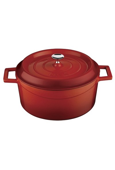 Lava Yuvarlak Tencere - Çap(Ø)24 cm Kırmızı
