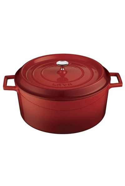 Lava Yuvarlak Tencere -Çap(Ø)28 cm. Kırmızı