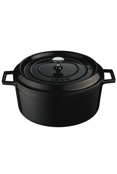 Lava Yuvarlak Tencere -Çap(Ø)28 Cm. Siyah