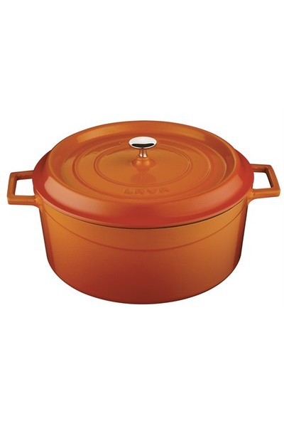 Lava Yuvarlak Tencere -Çap(Ø)28 cm. Turuncu Lava Yuvarlak Tencere -Çap(Ø)28 cm. Turuncu