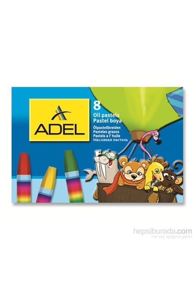 Adel Karton Kutu Pastel Boya 8 Renk (4280817000)