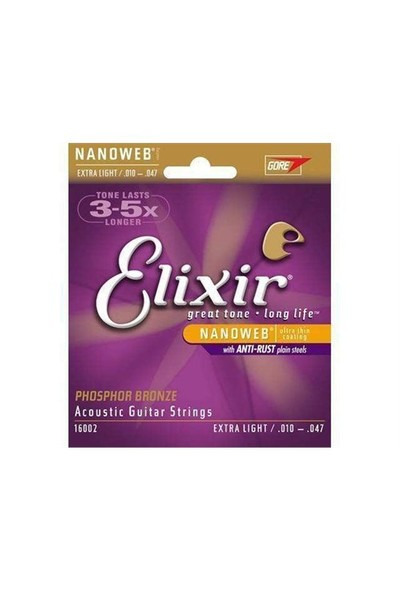 İmecemuzik Elixir 16002 Akustik Gitar Tel Seti Phosphor İmecemuzik Elixir 16002 Akustik Gitar Tel Seti Phosphor