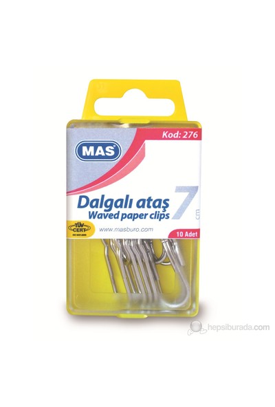 Mas 276 Dev Ataş 7 cm Nikel Kaplı Süper kalite (10'lu kutu) Mas 276 Dev Ataş 7 cm Nikel Kaplı Süper kalite (10'lu kutu)