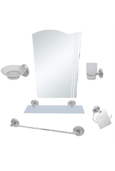 Alper 6 Parça Ayna Seti Bayrak Ayna Uzun Havluluk Alper 6 Parça Ayna Seti Bayrak Ayna Uzun Havluluk