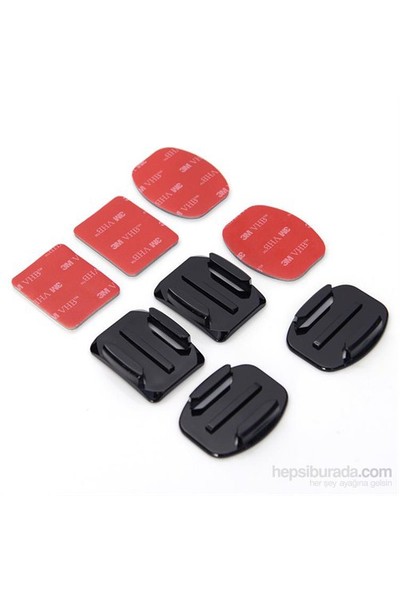 Trx-Pro Gopro Hero 2 3 3+ 4, Eğimli + Düz 3M Yapışkanlı Bağlantı Aparatı Trx-Pro Gopro Hero 2 3 3+ 4, Eğimli + Düz 3M Yapışkanlı Bağlantı Aparatı