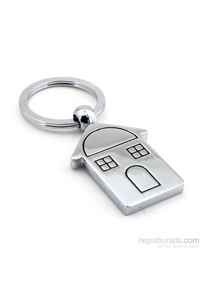 Solfera Home Ev Şeklinde Parlak Metal Anahtarlık Kc589