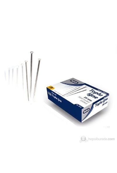 Mas 330 Toplu iğne 25gr (Nikelli) 28mm 36'lı Mas 330 Toplu iğne 25gr (Nikelli) 28mm 36'lı