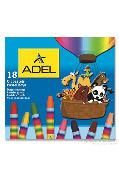 Adel Karton Kutu Pastel Boya 18 Renk (4280857000)