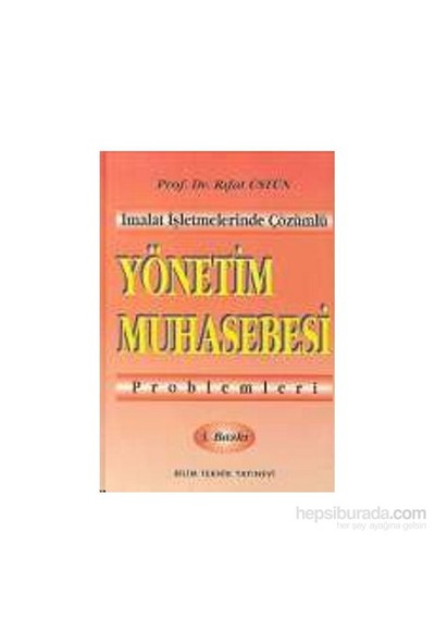 Yönetim Muhasebesi Problemleri-Rıfat Üstün