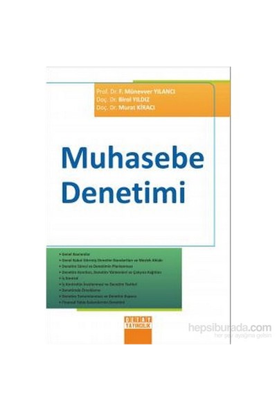 Muhasebe Denetimi-F. Münevver Yılancı Muhasebe Denetimi-F. Münevver Yılancı