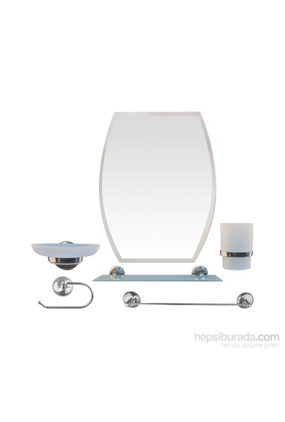 İpekel 6 Parça Ayna Takımı Krom