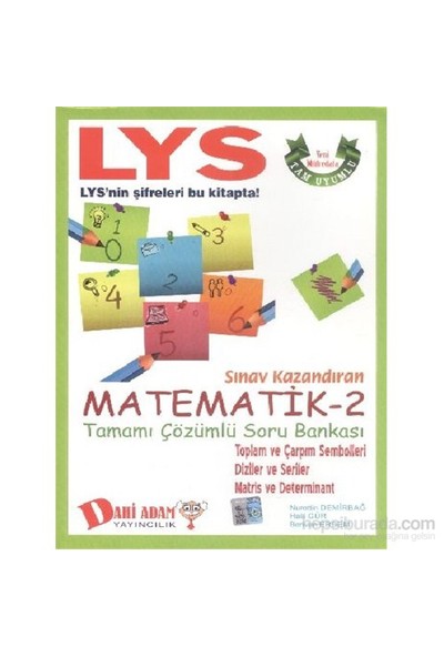 Dahi Adam LYS Sınav Kazandıran Matematik-2 Tamamı Çözümlü Soru Bankası Dahi Adam LYS Sınav Kazandıran Matematik-2 Tamamı Çözümlü Soru Bankası