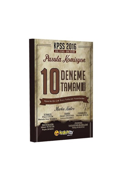 Kitapcım Biz Yayınları Kpss 2016 Pusula Komisyon Genel Yetenek Genel Kültür Tamamı Çözümlü 10 Deneme Kitapcım Biz Yayınları Kpss 2016 Pusula Komisyon Genel Yetenek Genel Kültür Tamamı Çözümlü 10 Deneme