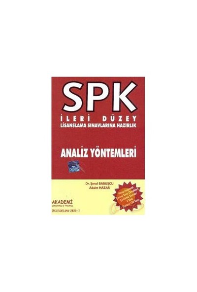 Spk Lisanslama Serisi: 17 / Analiz Yöntemleri Spk Lisanslama Serisi: 17 / Analiz Yöntemleri