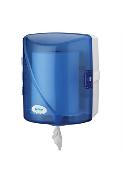 Rulopak İçten Çekmeli Kağıt Havlu Dispenseri Mavi Rulopak İçten Çekmeli Kağıt Havlu Dispenseri Mavi