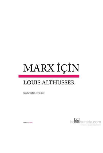 Marx İçin-Louis Althusser