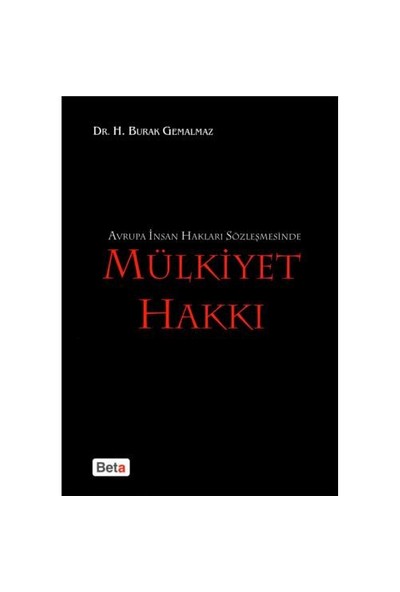 Avrupa İnsan Hakları Sözleşmesinde Mülkiyet Hakkı