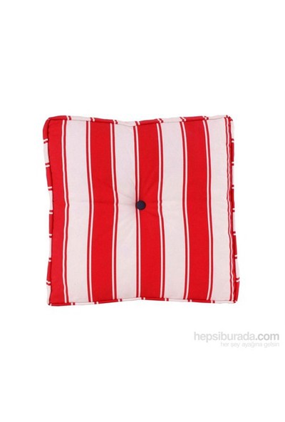 Yastıkminder Koton Kırmızı Beyaz Çizgili Minder