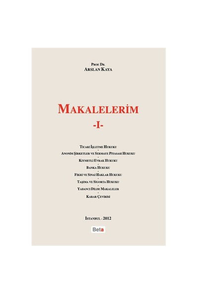 Makalelerim I-Arslan Kaya