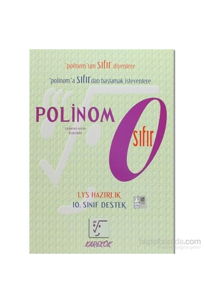 Karekök Yayınları Polinom Sıfır Karekök Yayınları Polinom Sıfır