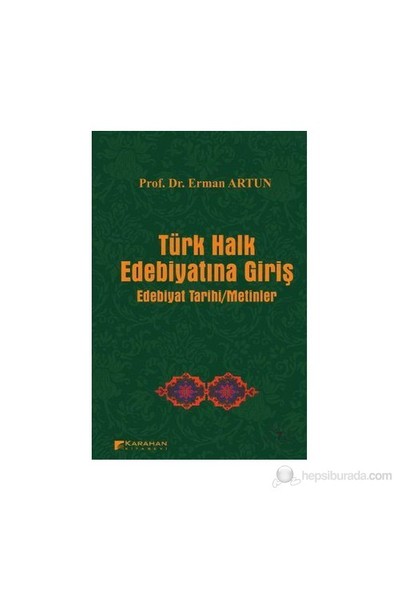Türk Halk Edebiyatına Giriş-Erman Artun