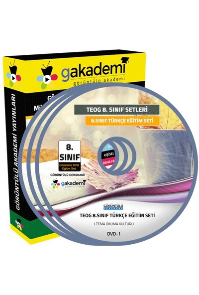 Görüntülü Akademi Teog 8. Sınıf Türkçe Görüntülü Eğitim Seti (9 Dvd) Görüntülü Akademi Teog 8. Sınıf Türkçe Görüntülü Eğitim Seti (9 Dvd)