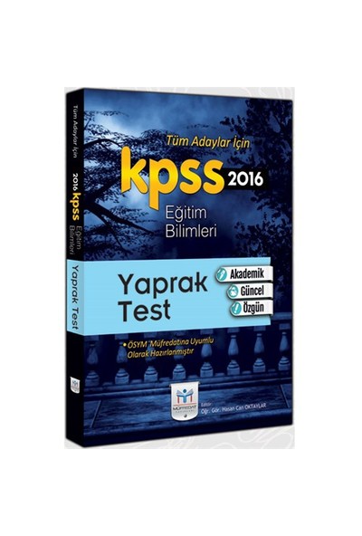 Müfredat Yayınları 2016 Kpss Eğitim Bilimleri Yaprak Test-Kolektif