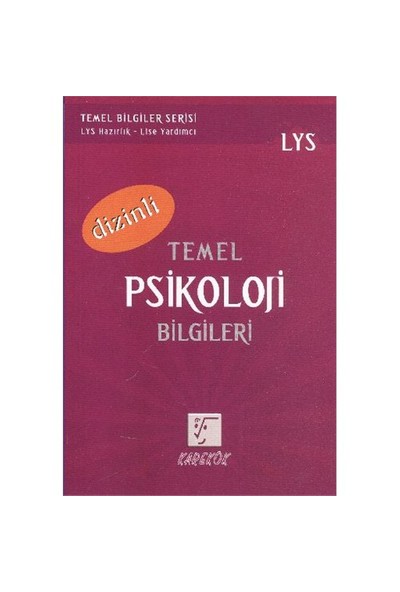 Karekök LYS Temel Psikoloji Bilgileri Karekök LYS Temel Psikoloji Bilgileri