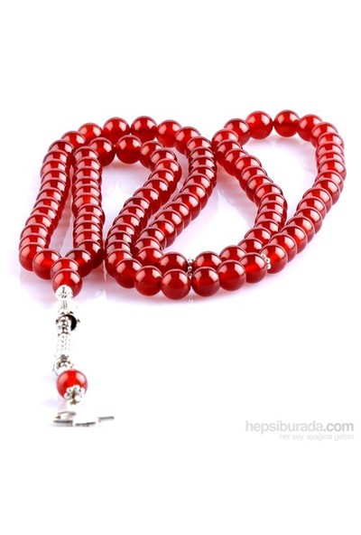 Yörem Kahve Akik Taşı 8 Mm Küre Kesim 99 Lu Tesbih