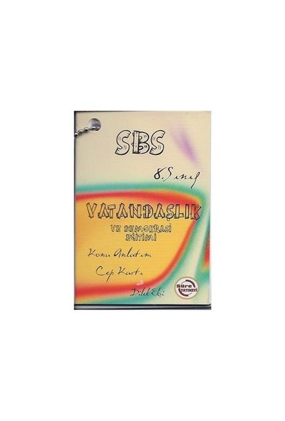 Süre Sbs 8.Sınıf Vatandaşlık Ve Demokrasi Eğitimi Konu Anlatım Cep Kartı Süre Sbs 8.Sınıf Vatandaşlık Ve Demokrasi Eğitimi Konu Anlatım Cep Kartı