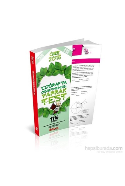 İhtiyaç 2015 Öabt Coğrafya Öğretmenliği Yaprak Test-Kolektif İhtiyaç 2015 Öabt Coğrafya Öğretmenliği Yaprak Test-Kolektif