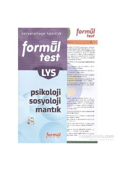 Formül Lys Psikoloji Sosyoloji-Mantık Yaprak Test-Kolektif Formül Lys Psikoloji Sosyoloji-Mantık Yaprak Test-Kolektif