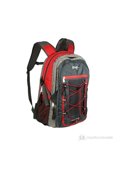 Pug Vertical Sırt Çantası Laptop Bölmeli Kırmızı/Gri (0056-2) Pug Vertical Sırt Çantası Laptop Bölmeli Kırmızı/Gri (0056-2)