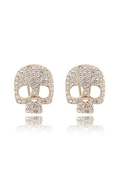 Betico Fashion Altın Kurukafalı Küpe