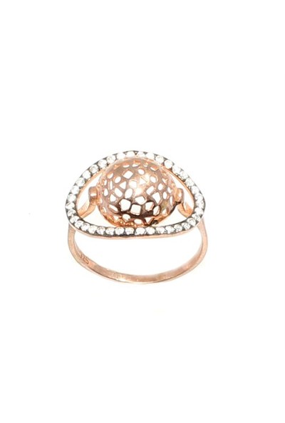 Nusret Takı 925 Ayar Gümüş Rose Renkli Zirkon Taşlı Yüzük Nusret Takı 925 Ayar Gümüş Rose Renkli Zirkon Taşlı Yüzük