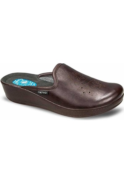 Ceyo Kadın Terlik Kahverengi 9932-8