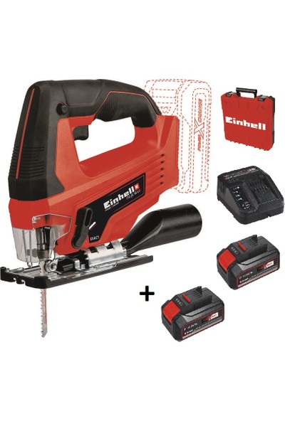 Einhell Tc-Js 18 Li - Tekupaj Testeresi + 2* 2.5 Ah Starter Kit Çantalı Einhell Tc-Js 18 Li - Tekupaj Testeresi + 2* 2.5 Ah Starter Kit Çantalı