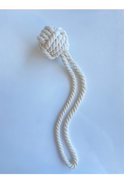 Pero Home Design Köpek Diş Ipi Örme Halat Isırma Çekme Oyuncağı- Beyaz