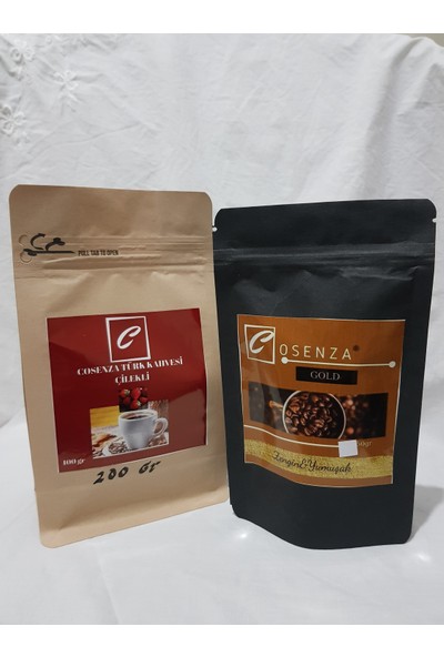 Cosenza Çilekli Türk Kahvesi 200 gr Deneme Paketi + Gold Kahve 50 gr Cosenza Çilekli Türk Kahvesi 200 gr Deneme Paketi + Gold Kahve 50 gr