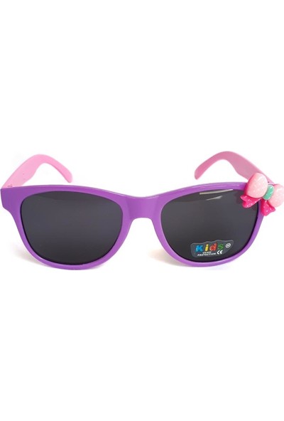 Kids Siyah Lens ve Mor Pembe Çerçeveli UV400 Çocuk Güneş Gözlüğü CHCG117