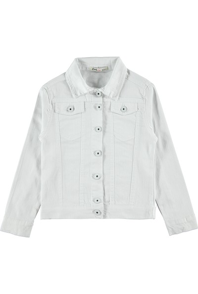 Civil Girls Kız Çocuk Kot Ceket 10-13 Yaş Beyaz