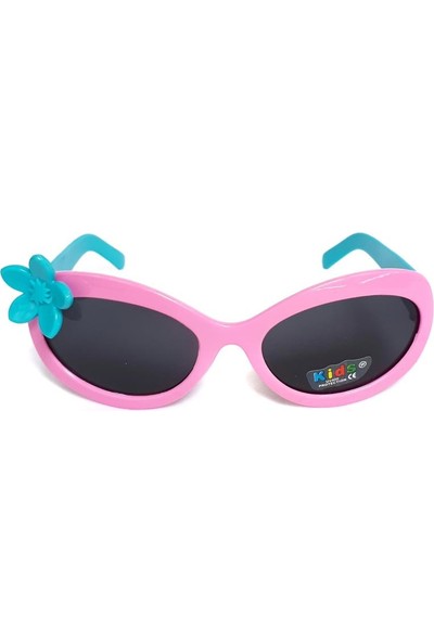Kids Siyah Lens ve Pembe Mavi Çerçeveli UV400 Çocuk Güneş Gözlüğü CHCG105