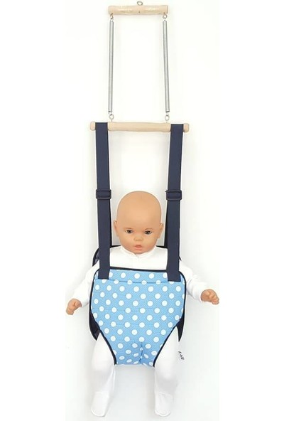 Birdolumarka Mavi Beyaz Puanlı Hoppala Salıncak