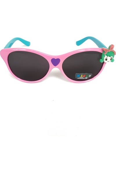 Kids Siyah Lens ve Pembe Mavi Çerçeveli UV400 Çocuk Güneş Gözlüğü CHCG092
