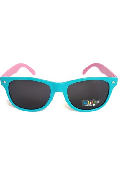 Kids Siyah Lens ve Mavi Pembe Çerçeveli UV400 Çocuk Güneş Gözlüğü CHCG109