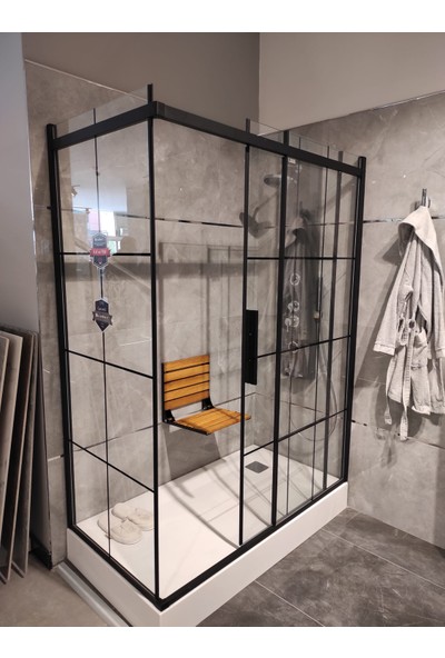 Wower Siyah Katlanır Ahşap Oturak