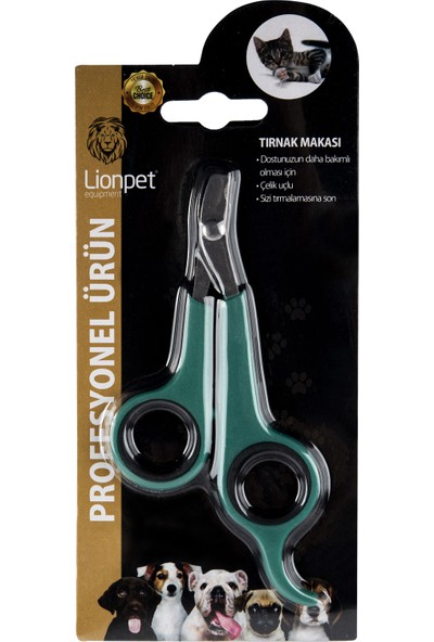 Lion Pet Kedi Tırnak Makası Çelik Uçlu Yeşil
