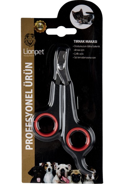Lion Pet Kedi Tırnak Makası Çelik Uçlu Kırmızı Siyah Lion Pet Kedi Tırnak Makası Çelik Uçlu Kırmızı Siyah
